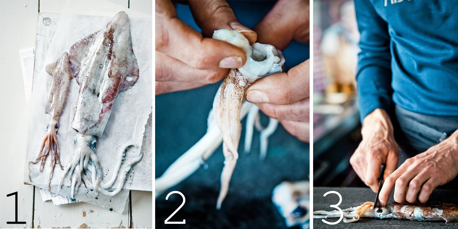 Stap voor stap inktvis schoonmaken | delicious.magazine