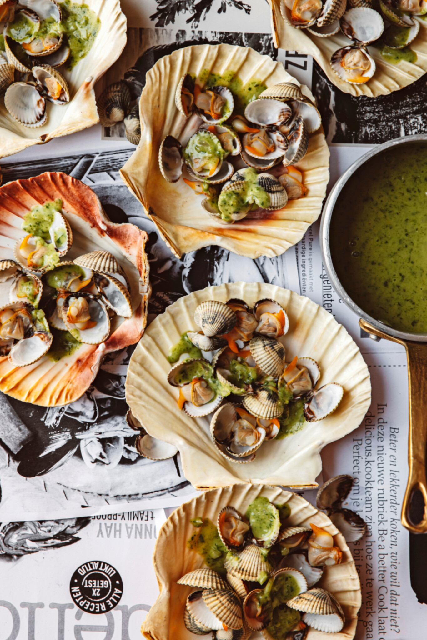 kokkels met dragon- beurre blanc | delicious.magazine